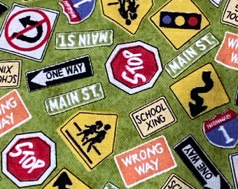 Highway Signs Fabric - Etsy