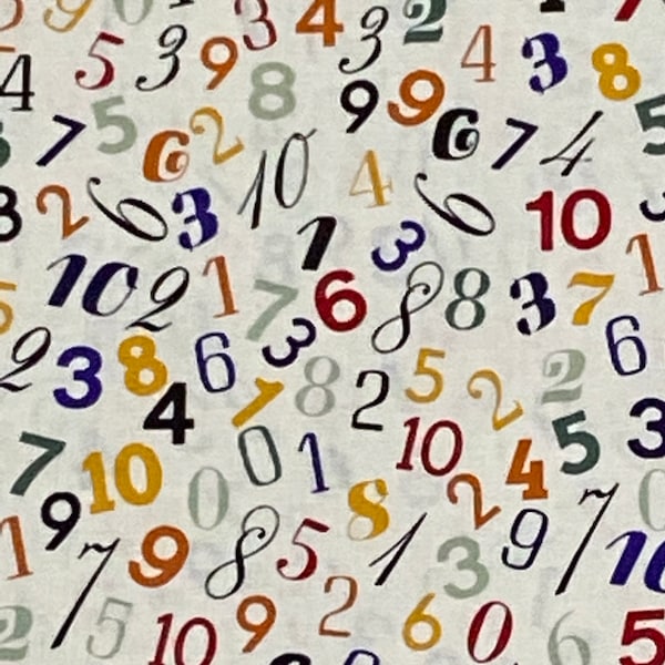 Numbers Fabric - Etsy