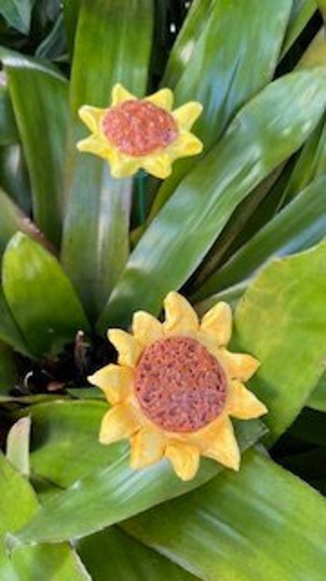 Ceramic Sunflower Stake - Etsy