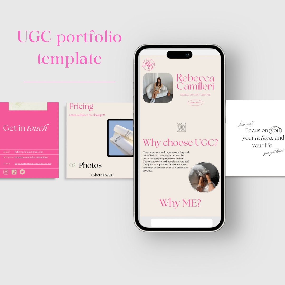 UGC Portfolio Template - Etsy