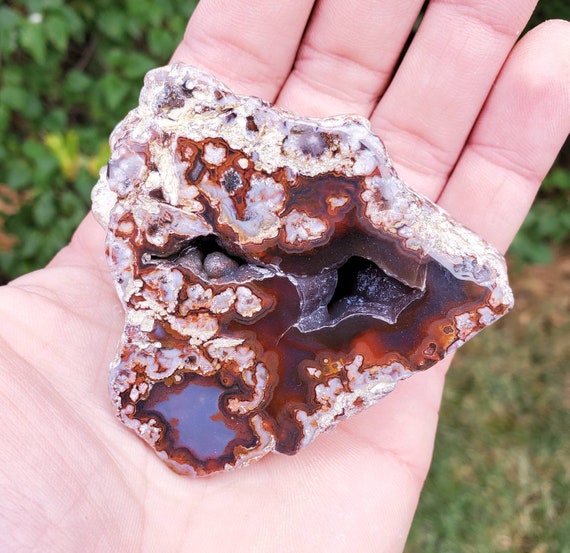 Primo A Red and Blue Fortification Botryoidal Agate With - Etsy