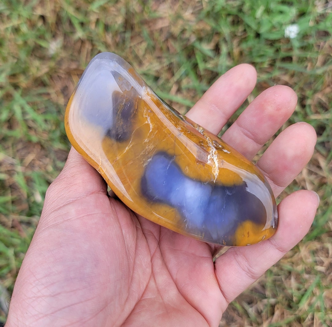 Huge Madison Blue Agate With Brecciated Jasper blue Chalcedony 9.7oz - Etsy