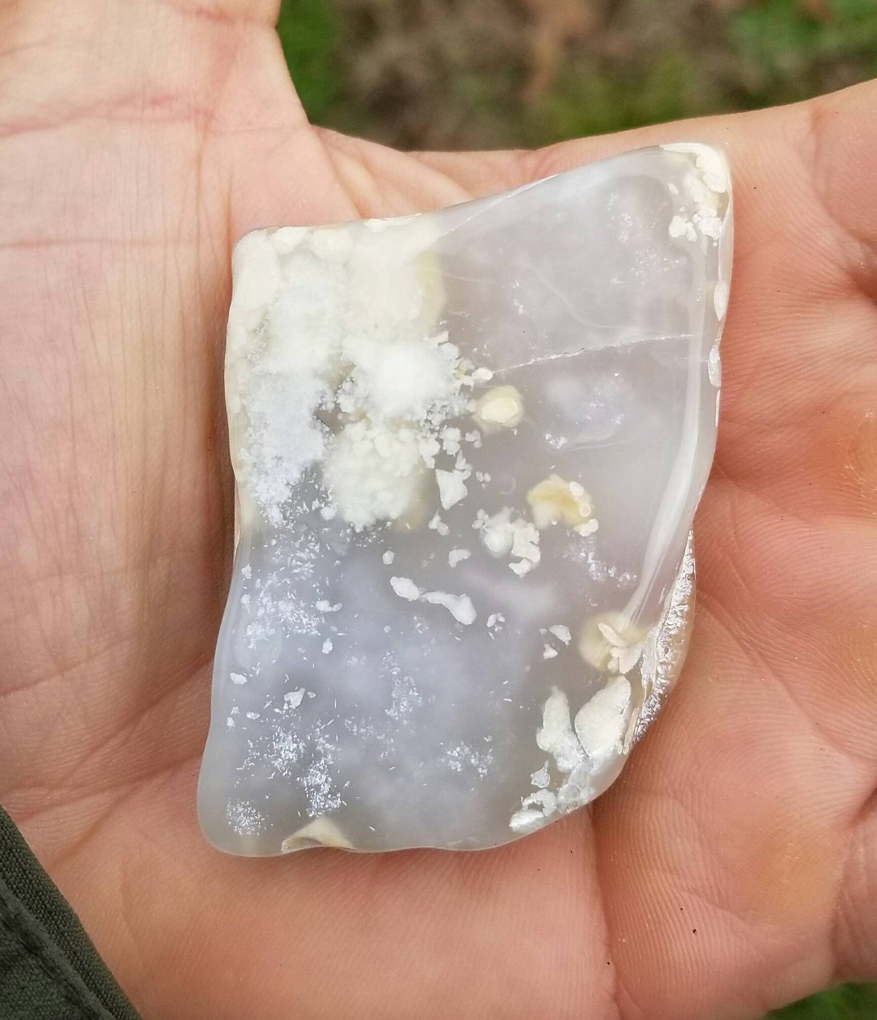 Polished Natural Seam Agate Clear Chalcedony montana | Etsy