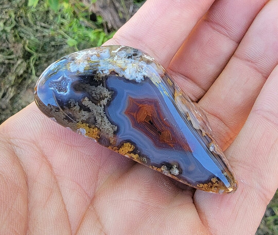 Primo Natural Orange Fortification Agate Tumbled Stone (montana) Glassy ...