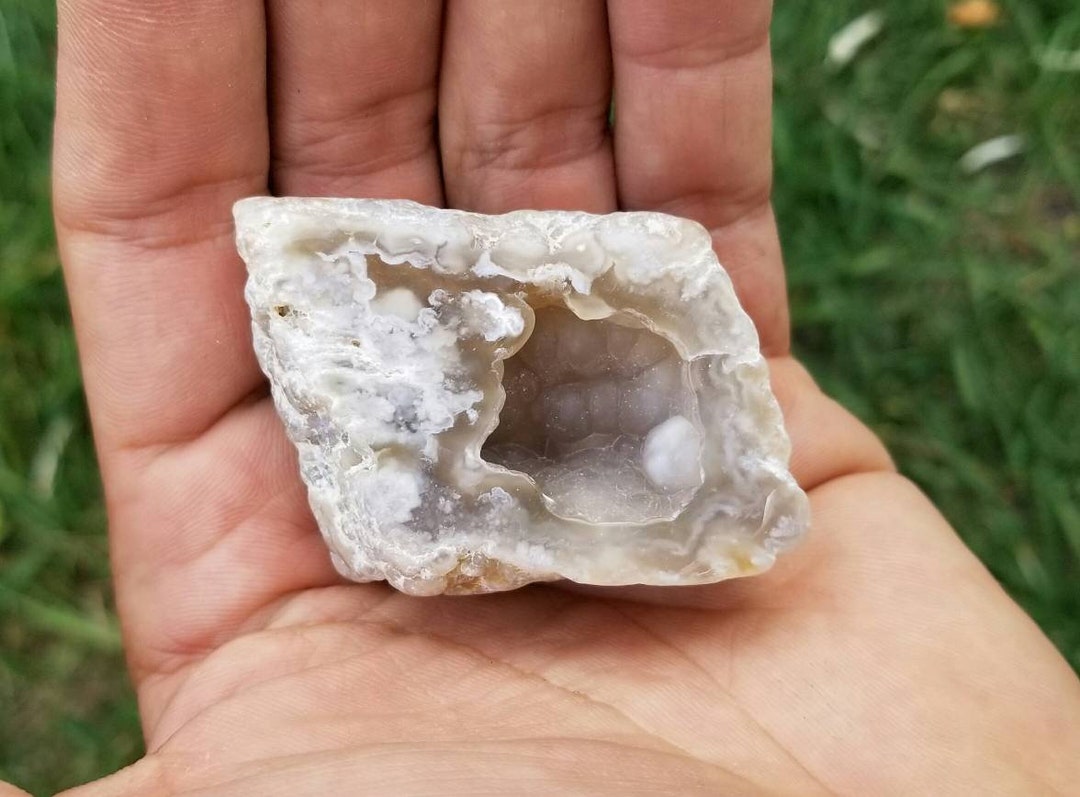 Clear Botryoidal Agate Geode Polished Natural Plume Montana Specimen - Etsy