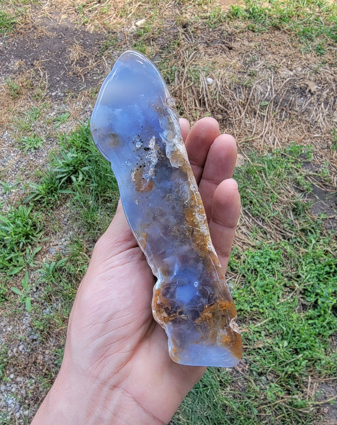 Giant Polished Madison Blue Agate (premium Specimen) Montana 16.2oz - Etsy