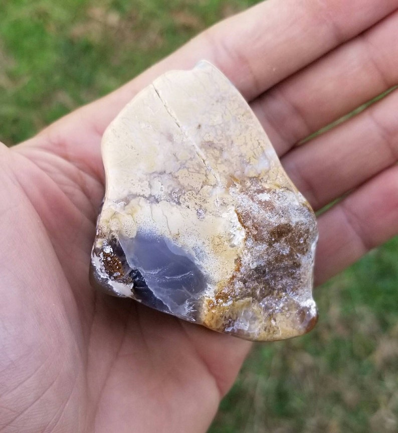 Big Madison Blue Agate Tumble (montana) Cream Jasper Stone - Etsy