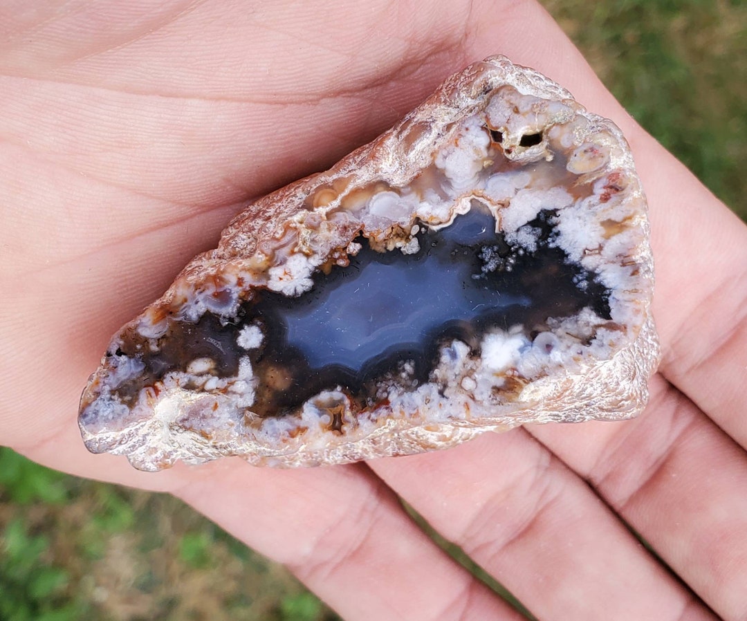 Big Baby Blue Fortification Plume Agate Stone (montana) A++ - Etsy
