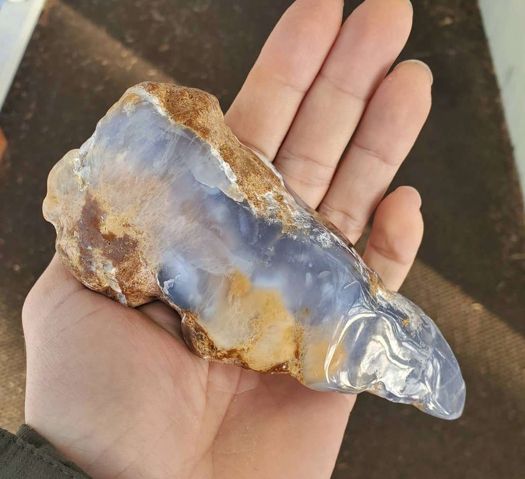 Giant Tumbled Madison Blue Agate (montana) Monster Specimen 14.3oz - Etsy