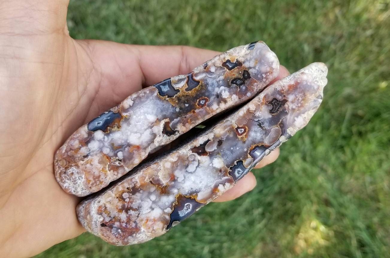 INSANE Fortification Plume Agate Polished Stone montana Rare | Etsy