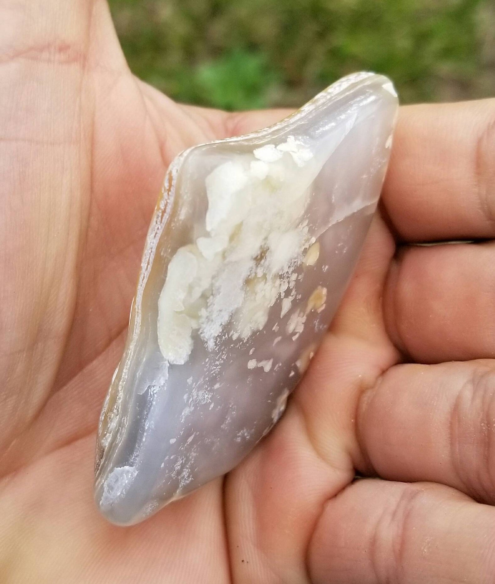 Polished Natural Seam Agate Clear Chalcedony montana | Etsy