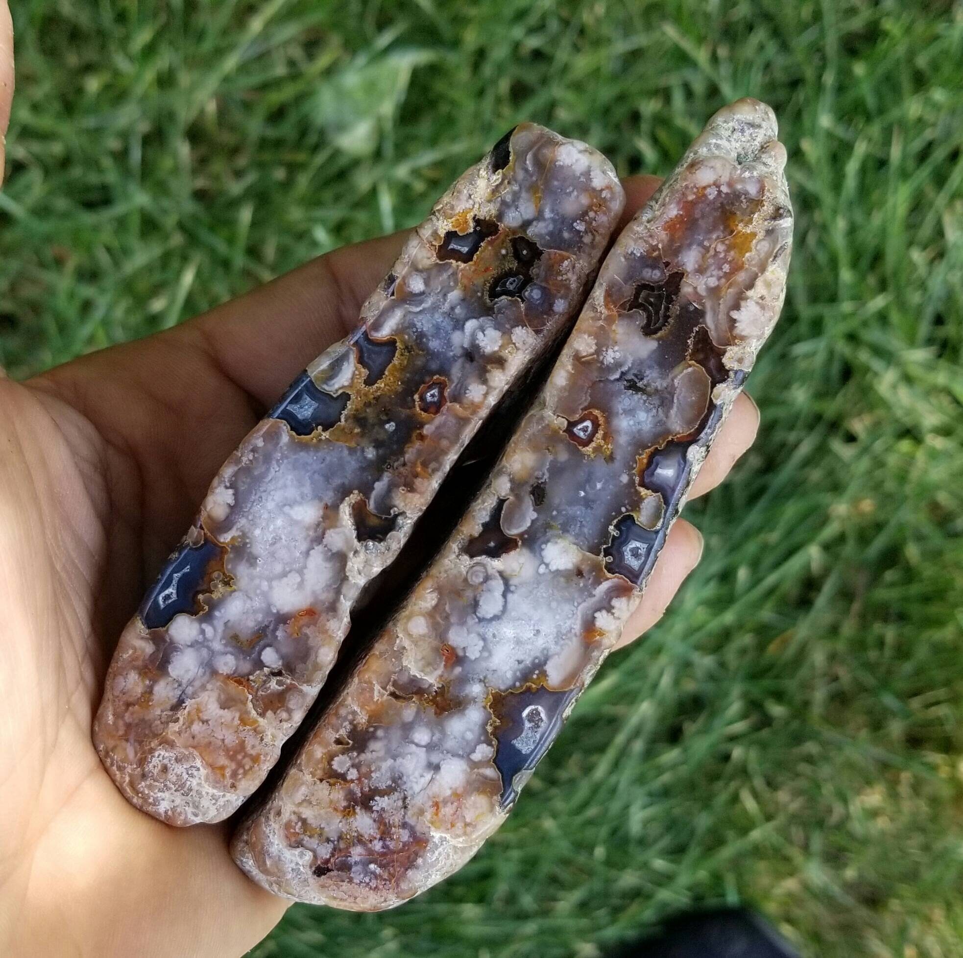 INSANE Fortification Plume Agate Polished Stone montana Rare | Etsy