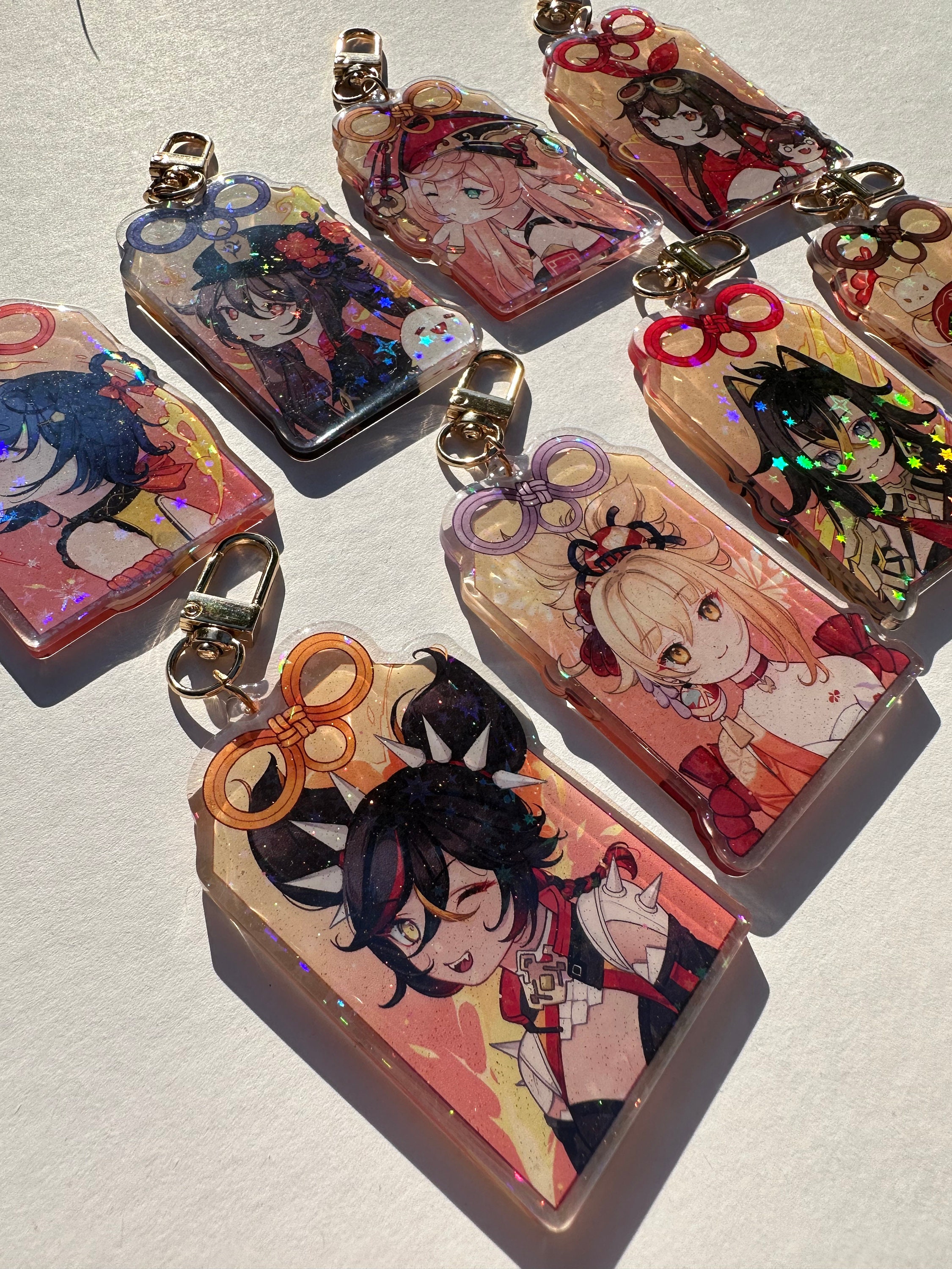 Genshin Impact Omamori Keychains - Etsy