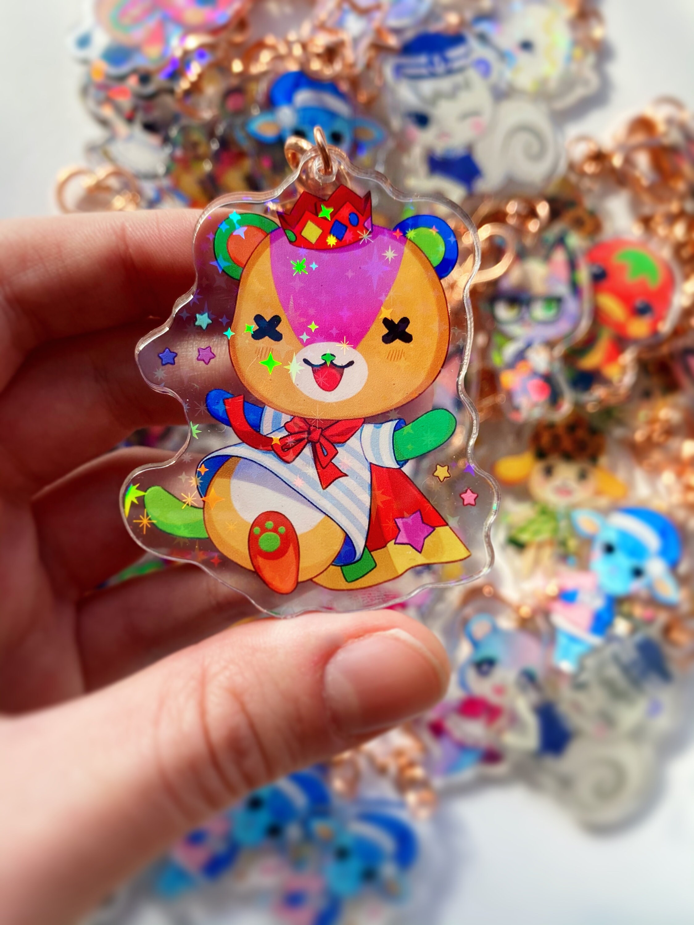 B GRADE Animal Crossing Holographic Acrylic Charms - Etsy