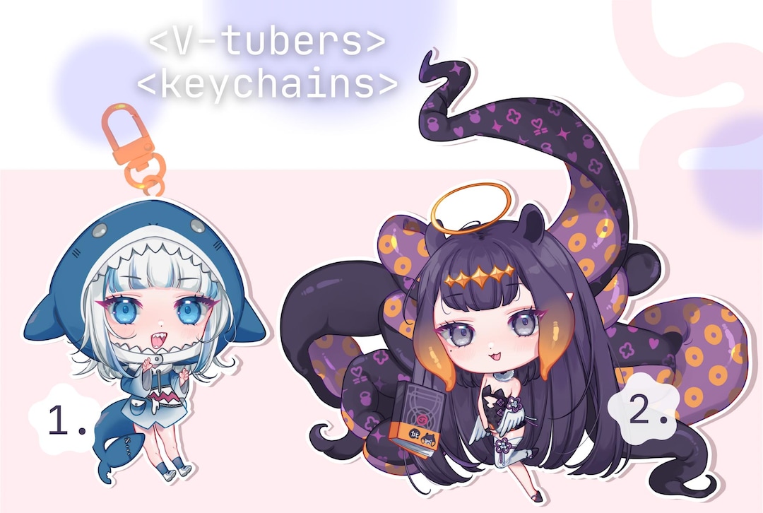 V-tubers Keychains - Etsy