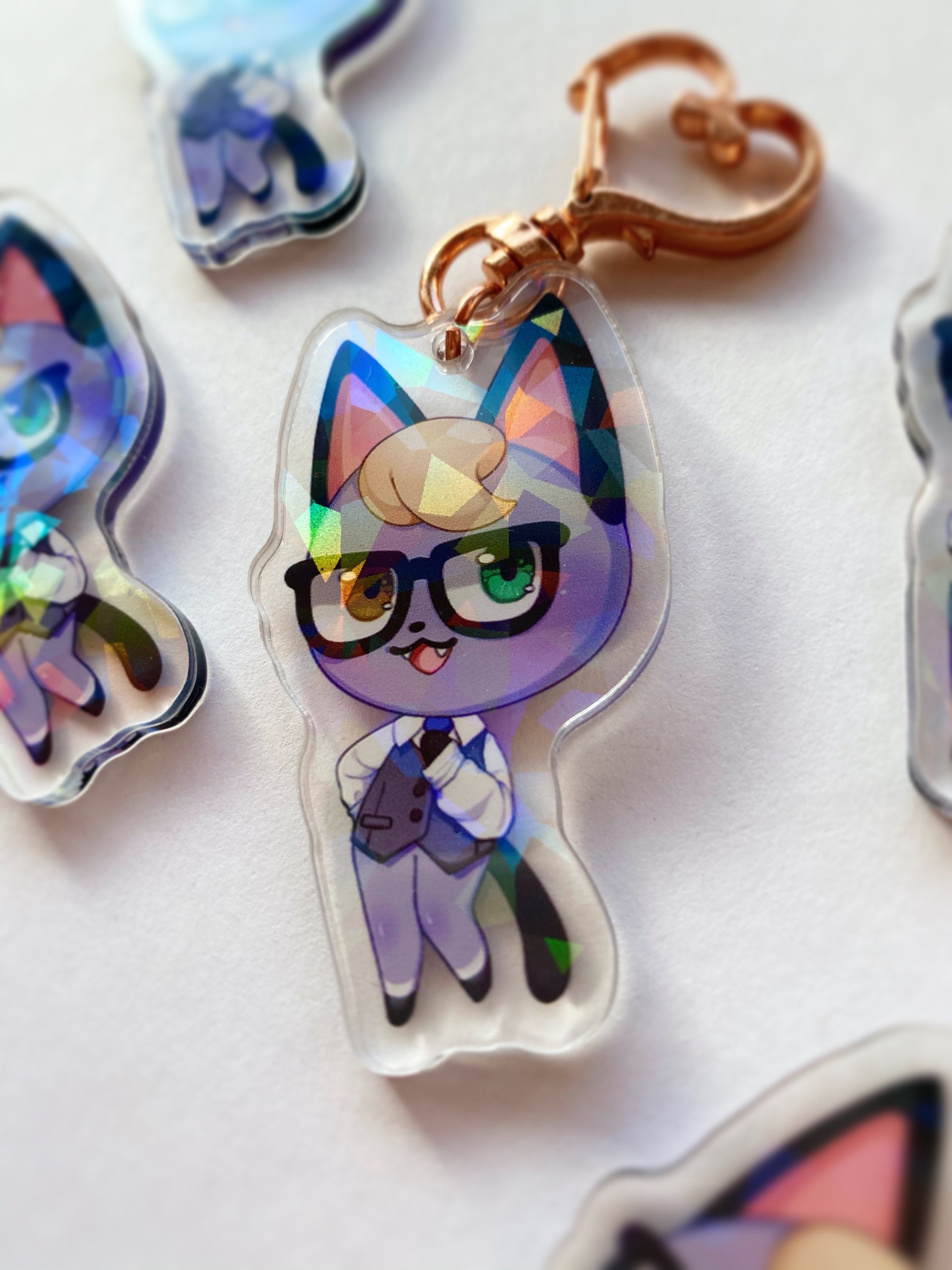 Animal Crossing Holographic Acrylic Charms - Etsy