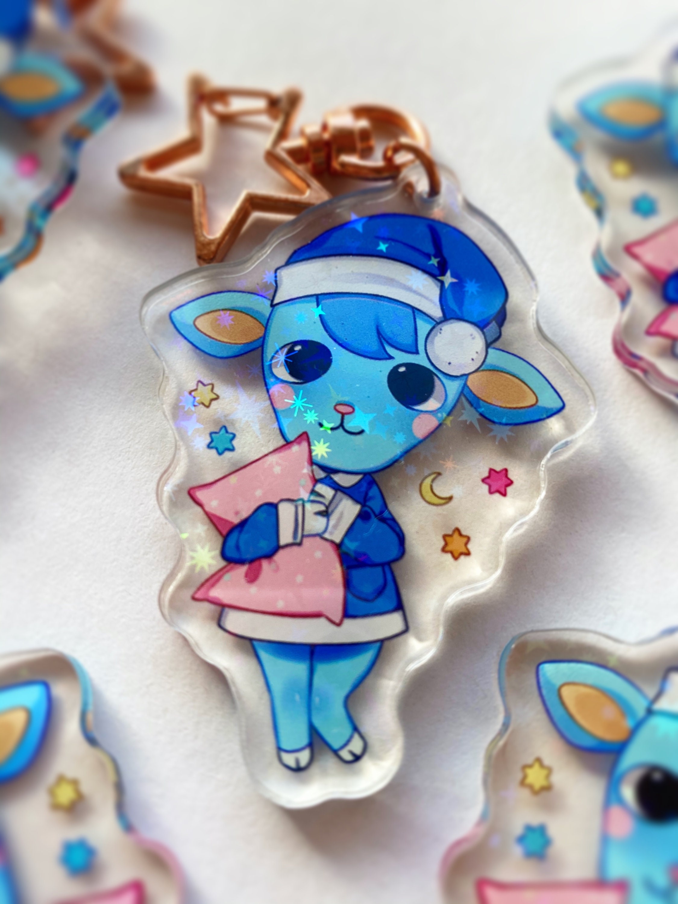 Animal Crossing Holographic Acrylic Charms - Etsy