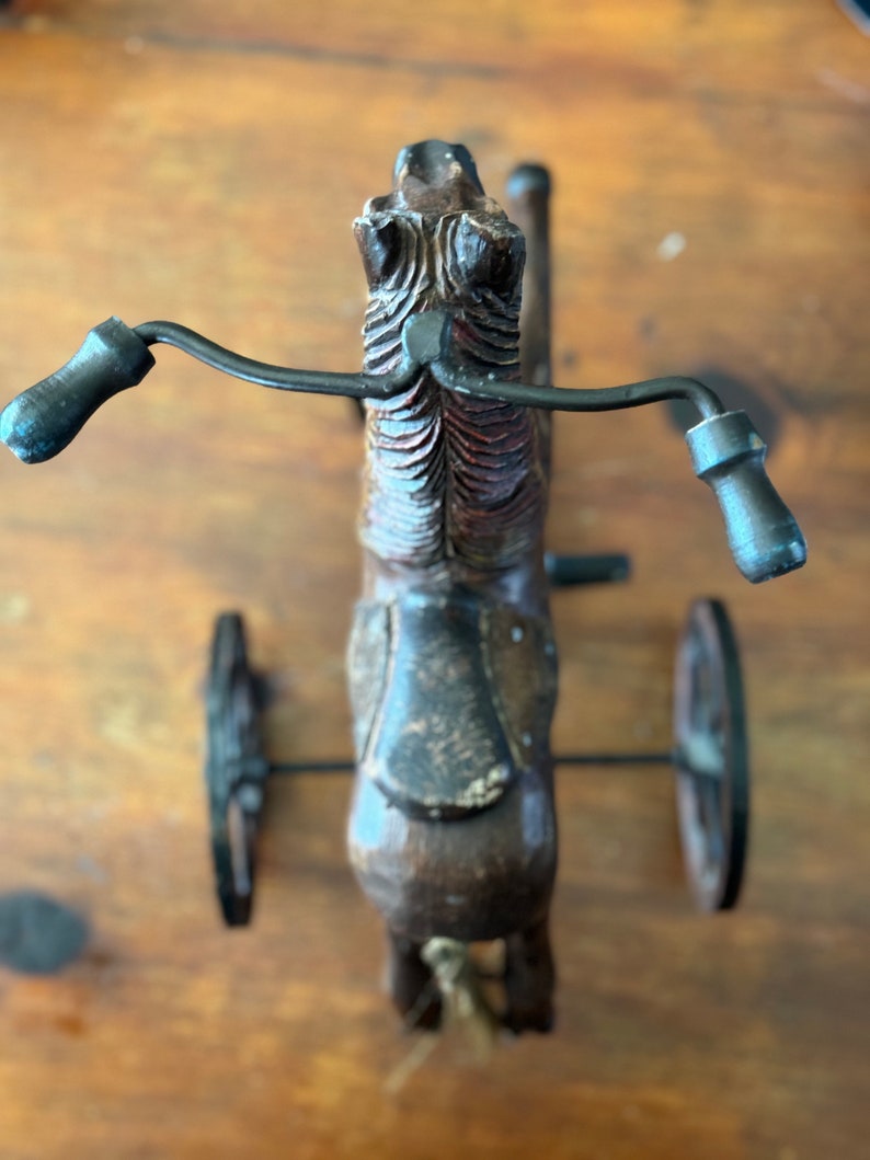 Antique Wooden Horse Tricycle Toy - Etsy