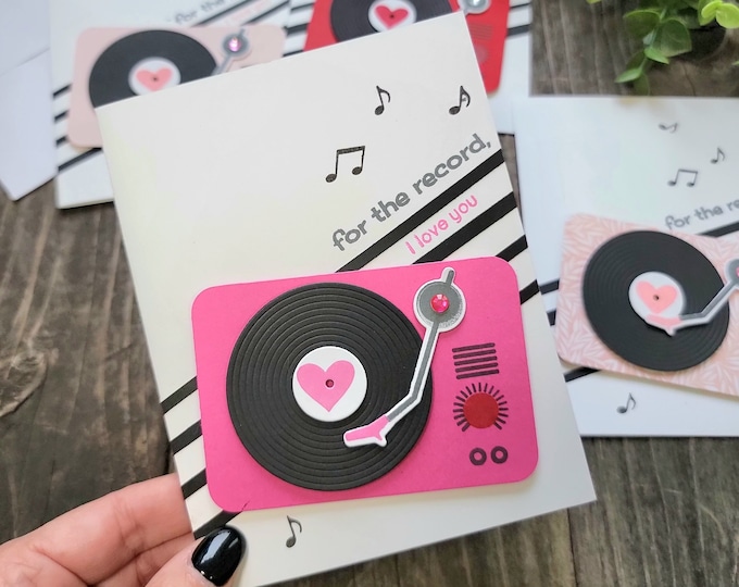For the Record I Love You Valentines Card for Him/valentines Card for ...