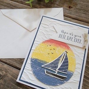 Sail Boat Retirement Card.nautical Retirement Card for Friend.sailing ...