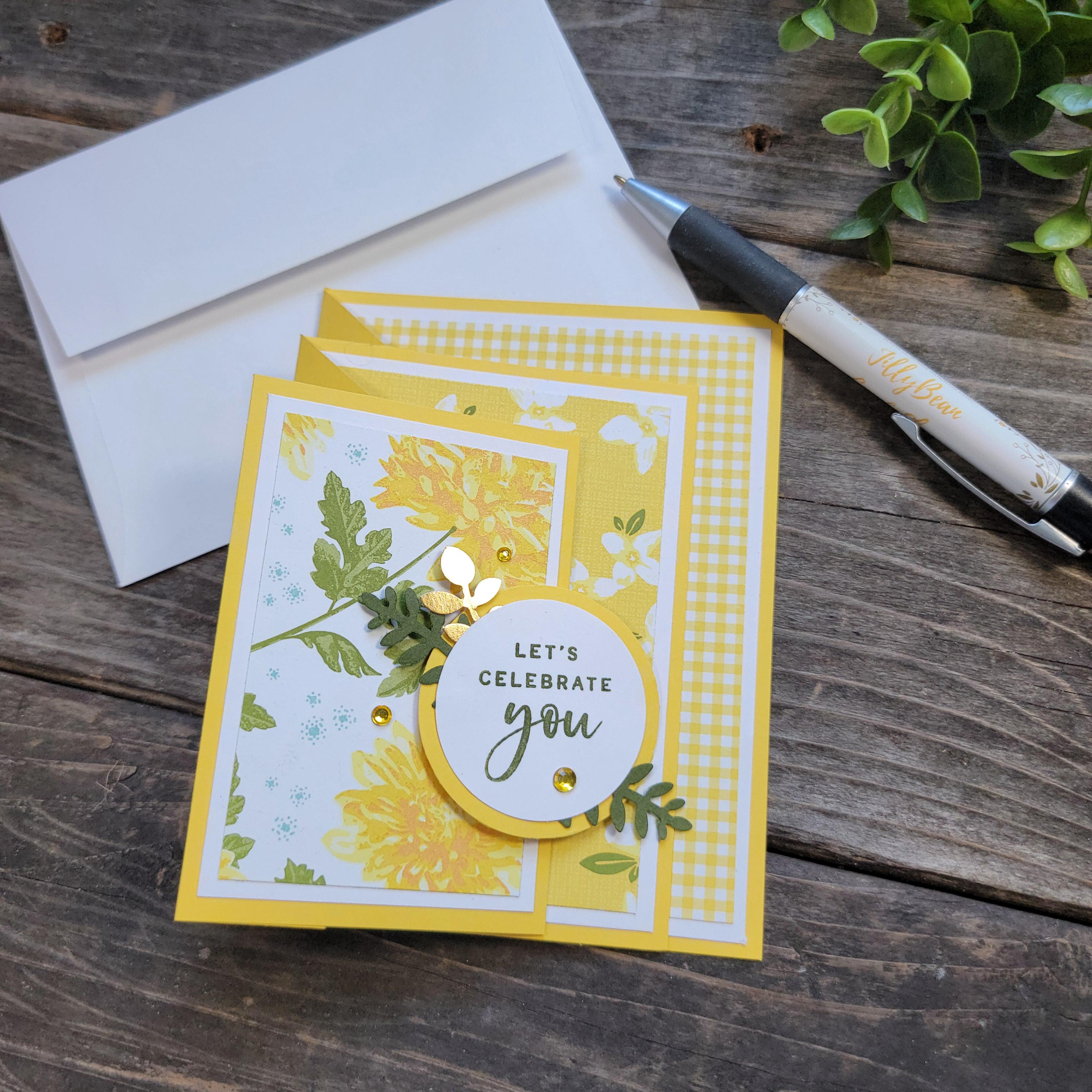 Yellow Floral Fun Fold Birthday Card: Unique Display Card - Etsy