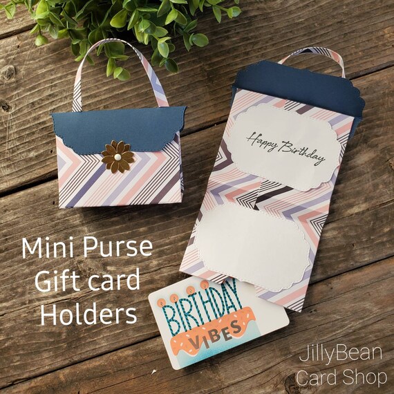 Mini Purse Gift Card Holder for her-Wine gift card-Birthday | Etsy