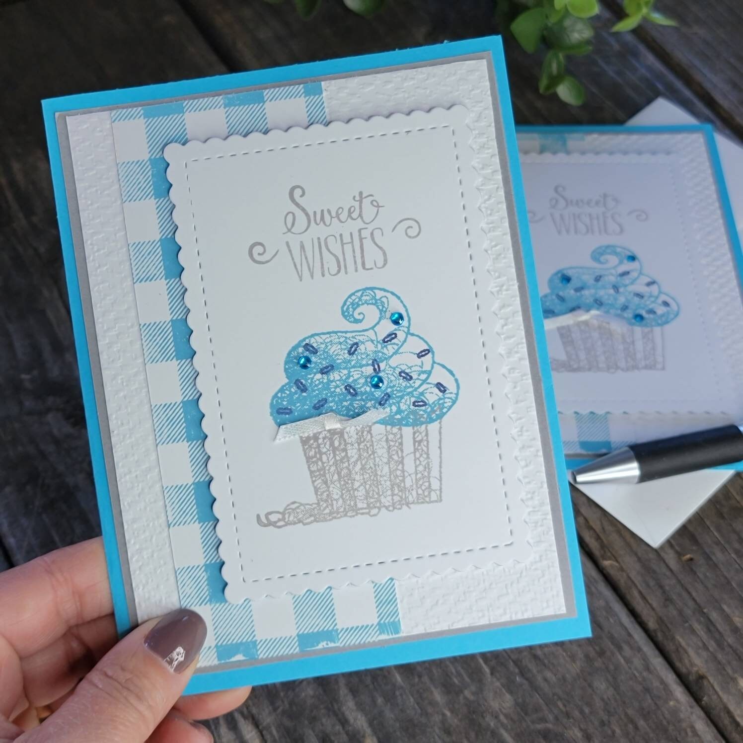 Cupcake Birthday Card.happy Birthday Card With Cupcake.cupcake | Etsy