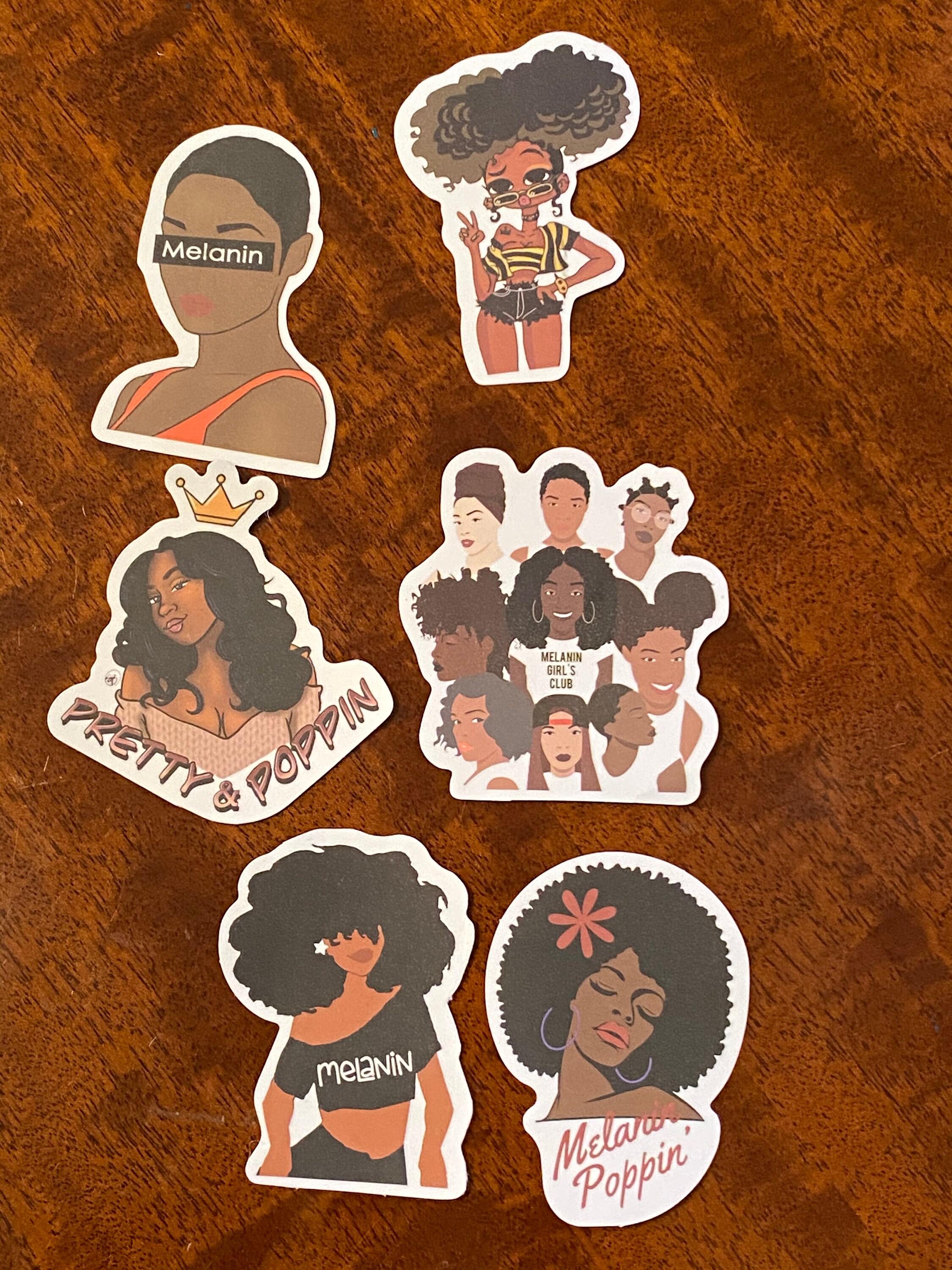 Melanin, Afro, Black Girl Magic Stickers - Etsy