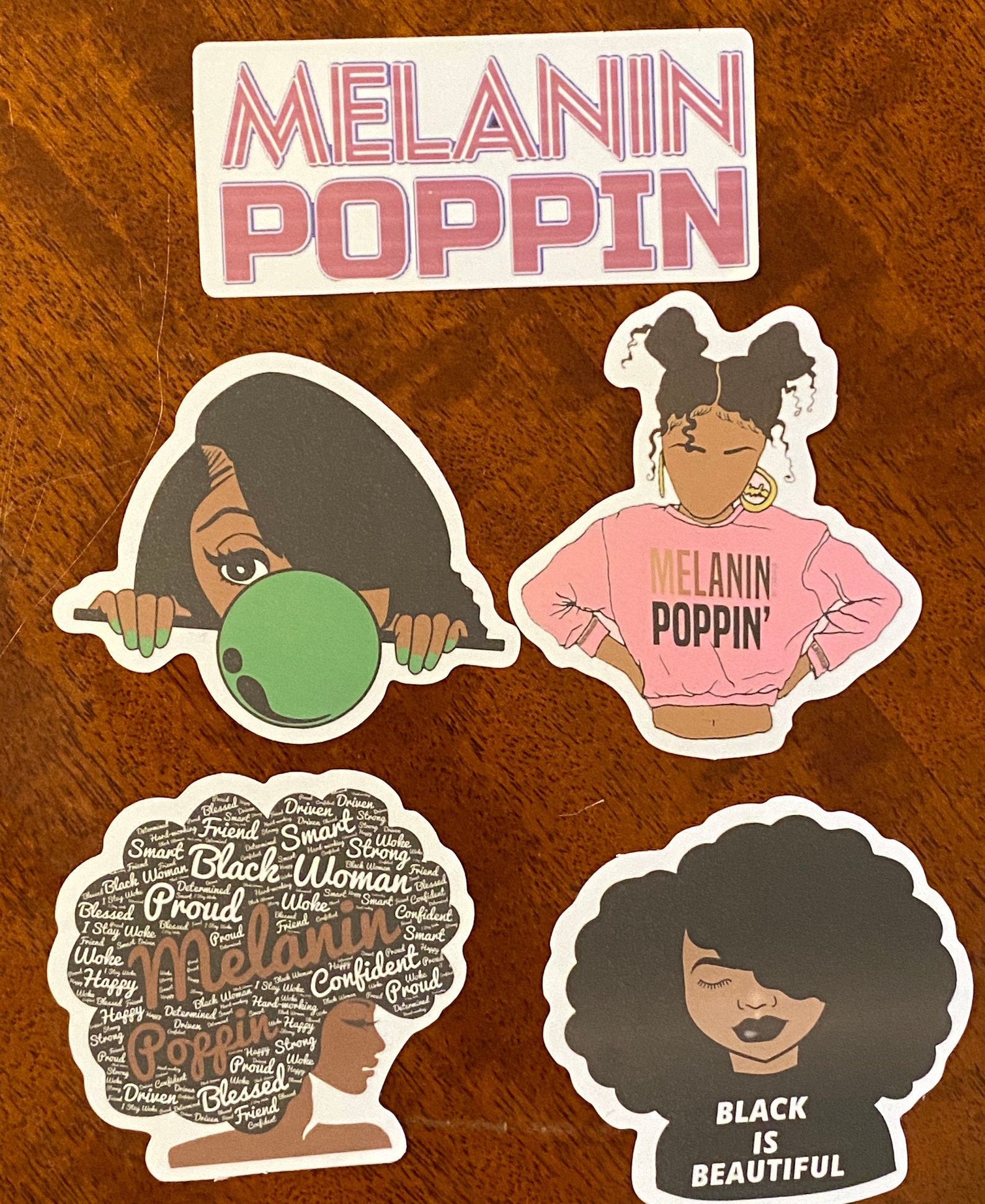 Melanin, Afro, Black Girl Magic Stickers - Etsy