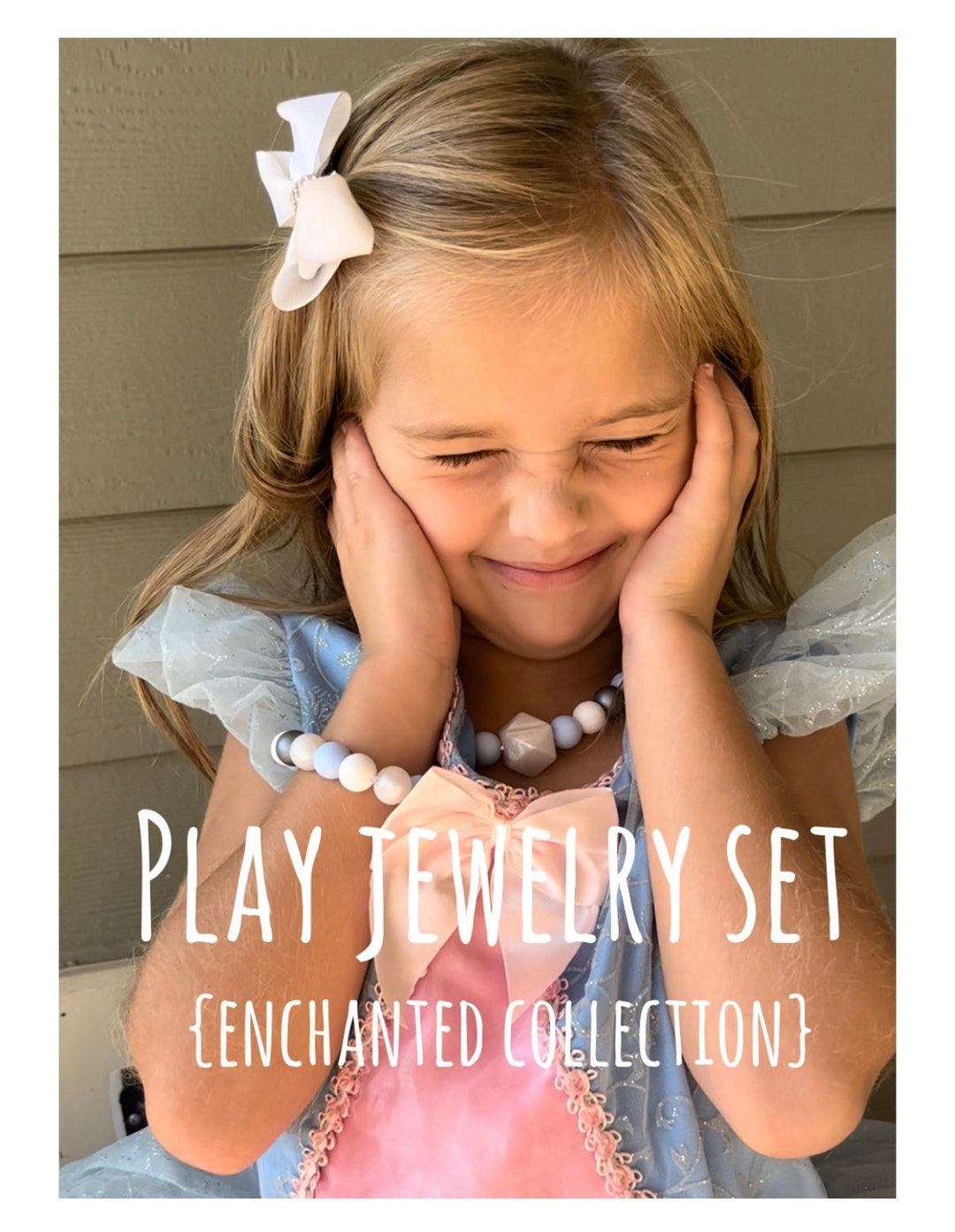 Play Jewelry GLASS SLIPPER Kids Necklace & Bracelet, Silicone Pearl ...