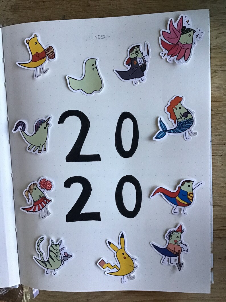 Cute wugs birdie stickersheet Mystical | Etsy