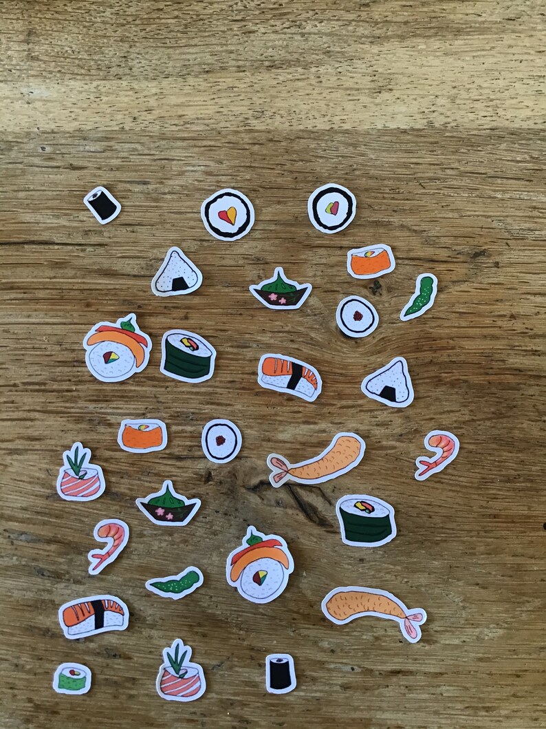 Sushi Stickersheet - Etsy