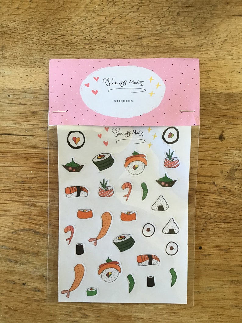 Sushi Stickersheet - Etsy