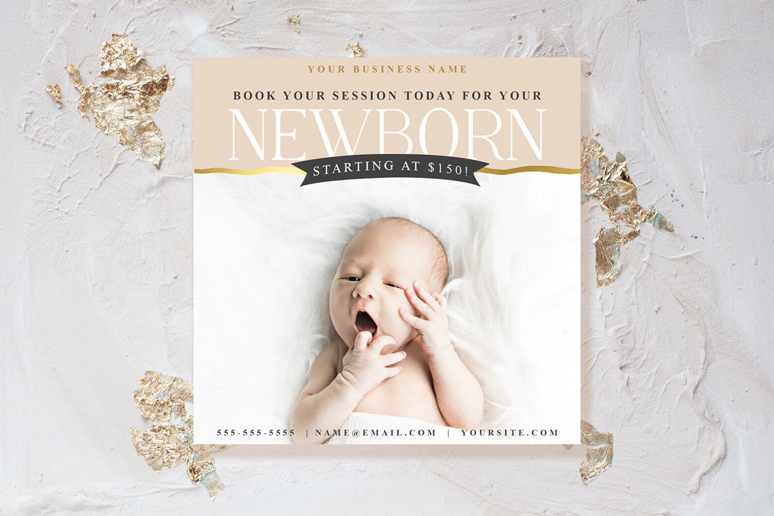 Newborn Mini Sessions Marketing Board, Mini Session Advertisement ...