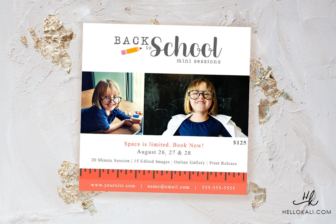 Back to School Mini Session Marketing Board, Mini Session Advertisement ...