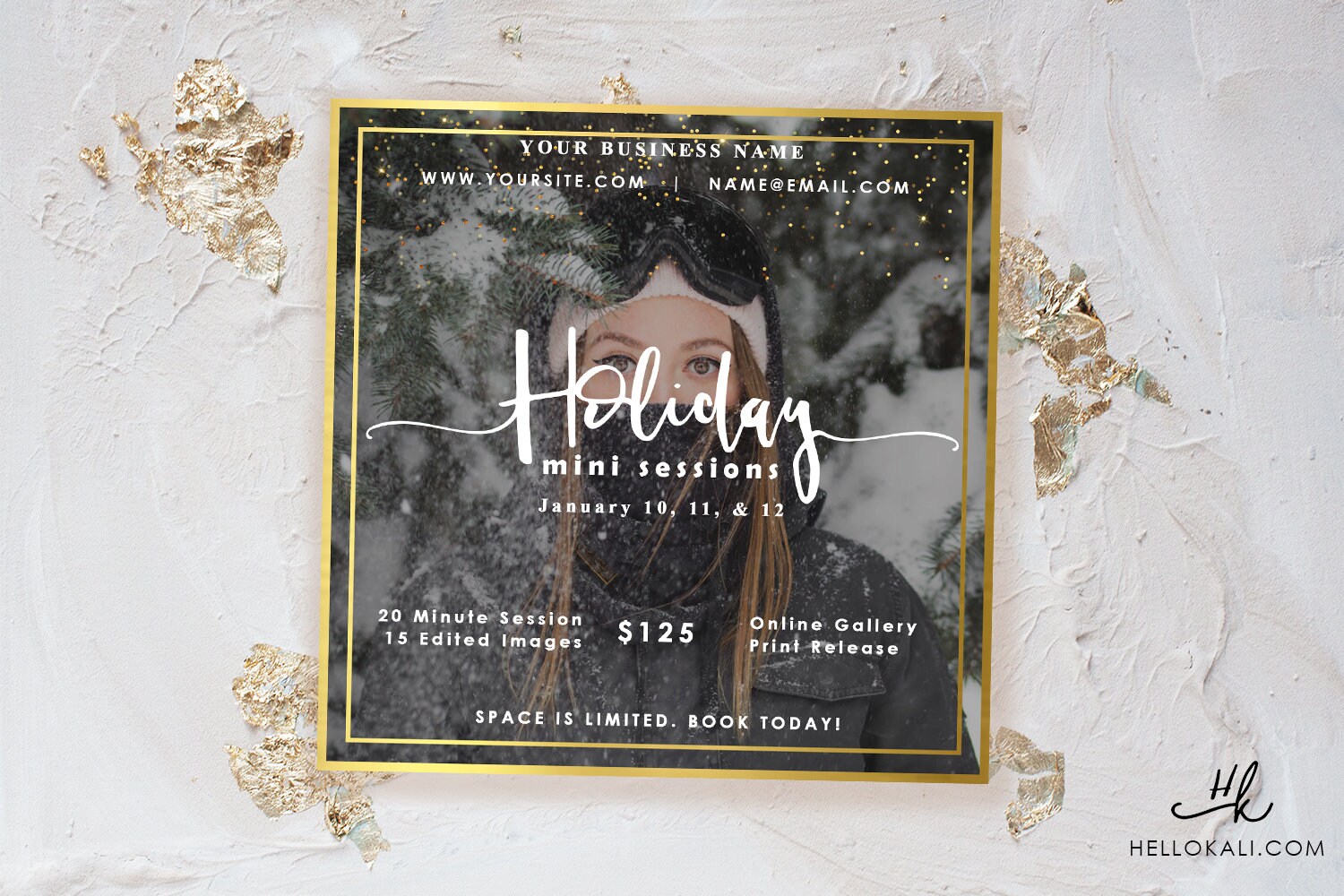 Holiday Mini Sessions Marketing Board, Mini Session Advertisement ...