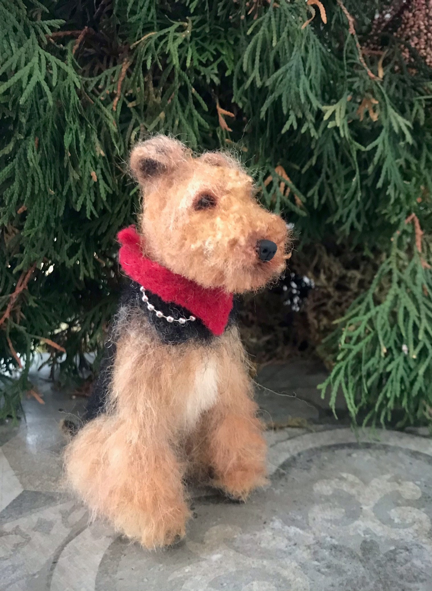 Dog Replica Miniature Airedale Terrier Realistic Dog Made - Etsy UK