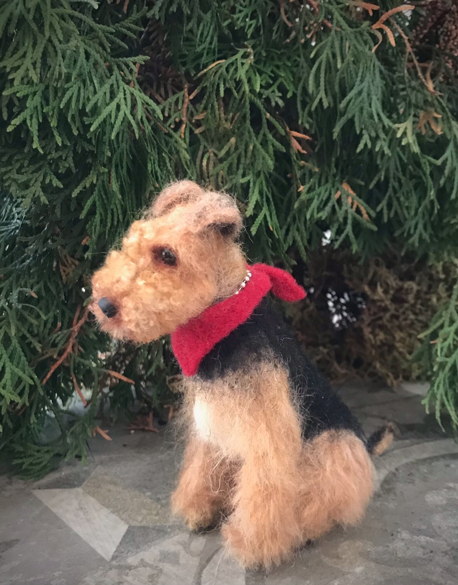 Dog Replica Miniature Airedale Terrier Realistic Dog Made - Etsy UK