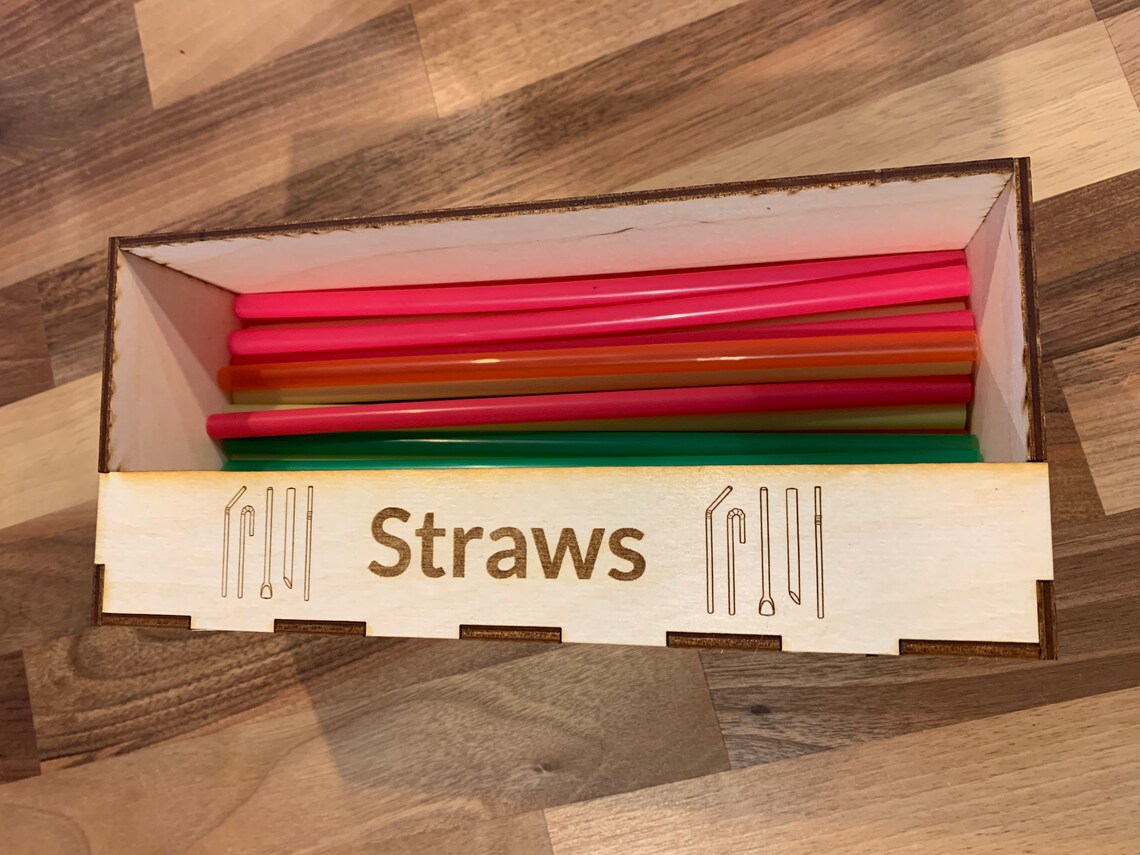 Straws / Chopstix Box - Etsy