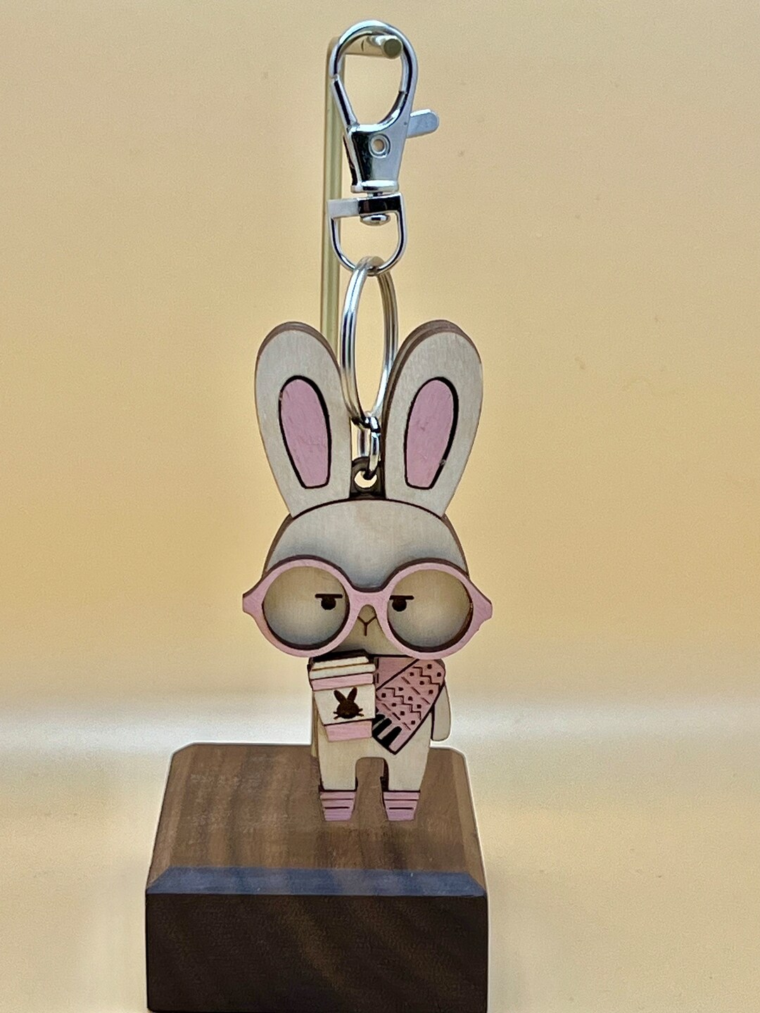 Bunny Keychain - Etsy