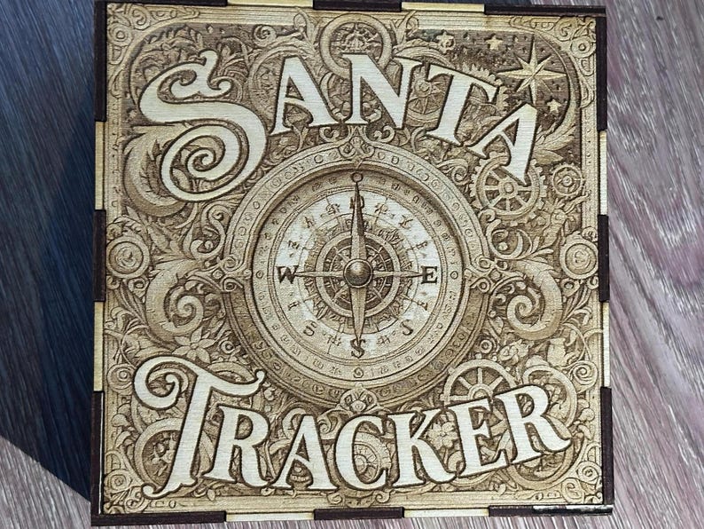 Santa Tracking Compass With Personalized Box - Etsy