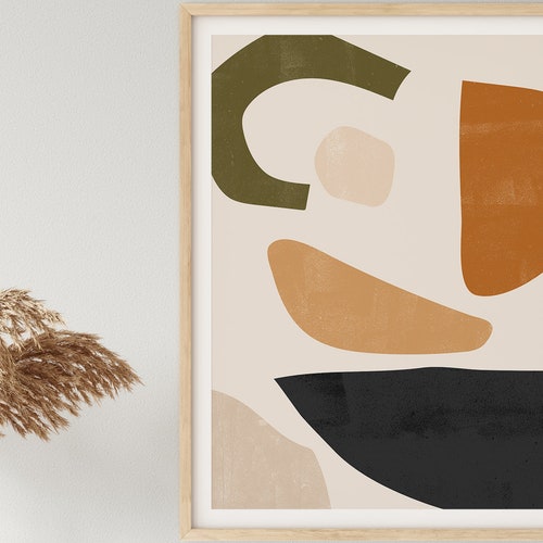 Abstract Pattern Art Print Simple Shape Poster Modern Wall - Etsy