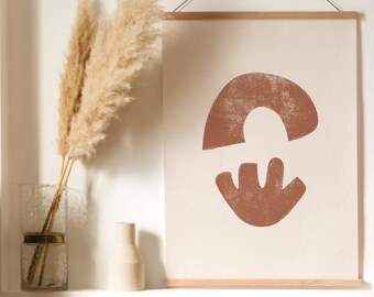 Neutral Abstract Art Print Minimal Abstract Shapes Wall | Etsy