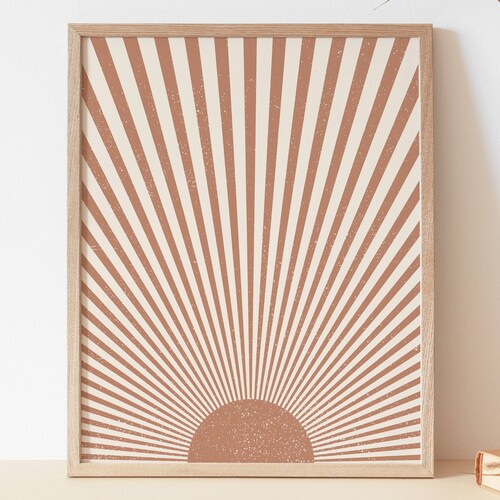 Bright Sun Art Print Abstract Sun Rays Wall Print | Etsy