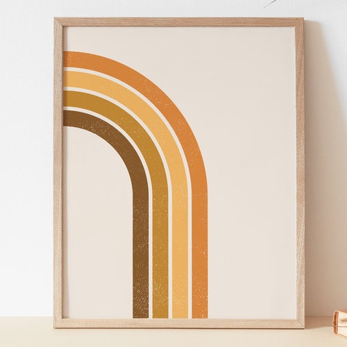 Retro Lines Art Print 70s Line Pattern Wall Art 1970s | Etsy