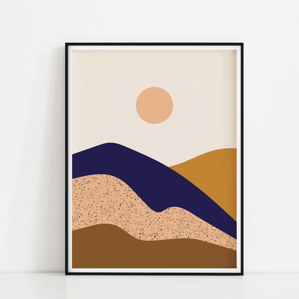 Abstract Landscape Poster - Etsy