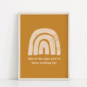 The Sign Quote Art Print | This is the Sign Typographic Poster ...