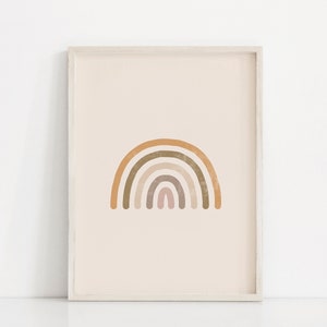 Boho Rainbow Art Print | Minimalist Rainbow Poster | Nursery Printable ...