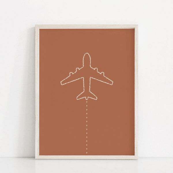 Airplane Minimal Line Art - Etsy