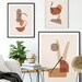 Warm Color Art Set of 3 Prints | Geometric Shapes Gallery Wall Bundle ...